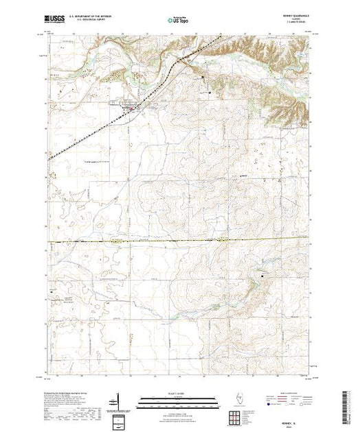 US Topo 7.5-minute map for Kenney IL – American Map Store