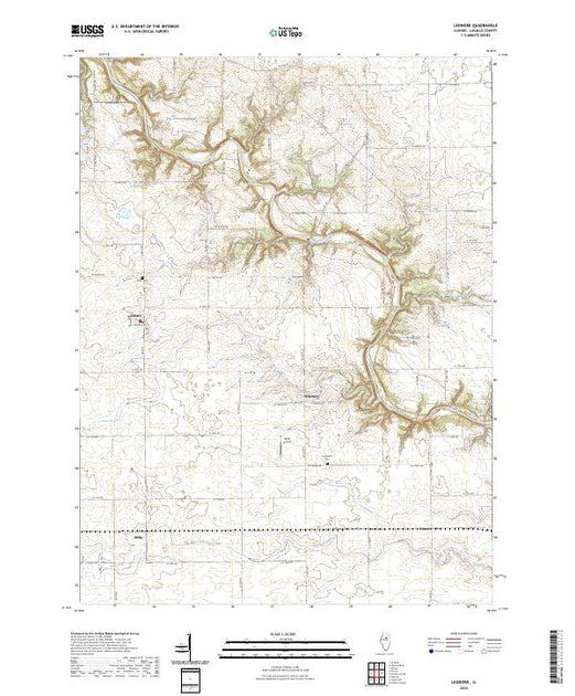 US Topo 7.5-minute map for Leonore IL – American Map Store