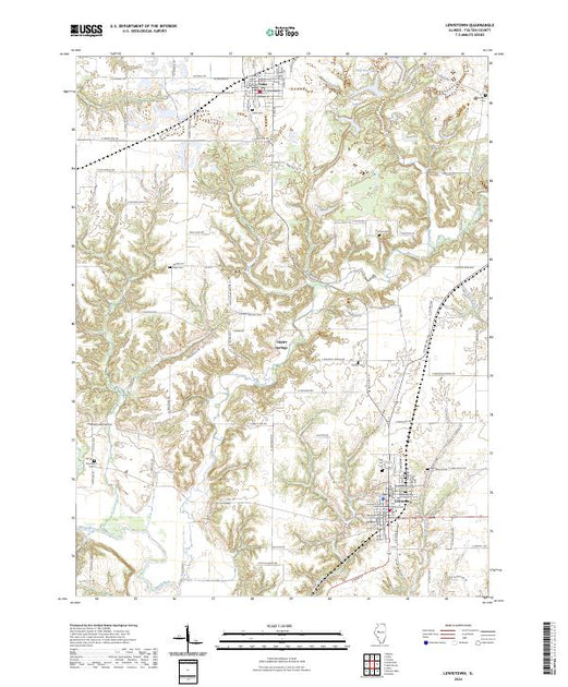 US Topo 7.5-minute map for Lewistown IL – American Map Store