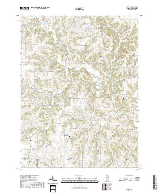 US Topo 7.5-minute map for Liberty IL – American Map Store