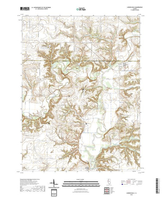 US Topo 7.5-minute map for London Mills IL – American Map Store