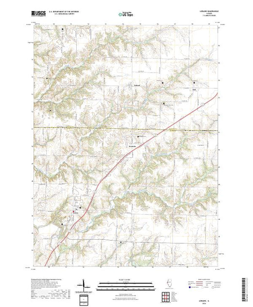US Topo 7.5-minute map for Loraine IL – American Map Store