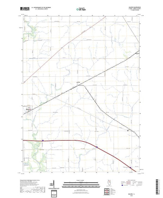 US Topo 7.5-minute map for Malden IL – American Map Store