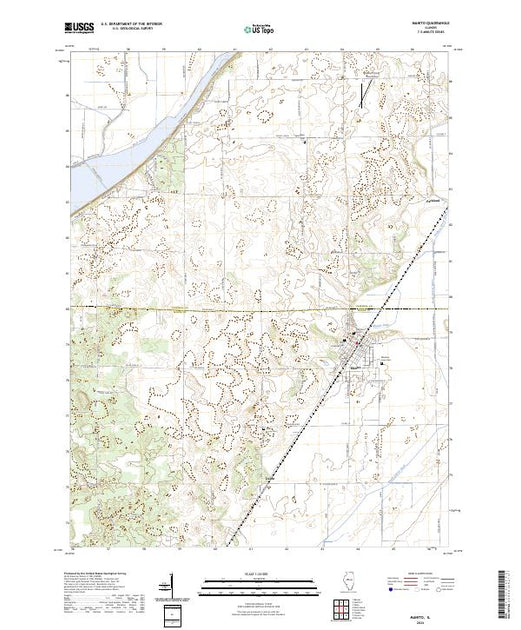 US Topo 7.5-minute map for Manito IL – American Map Store