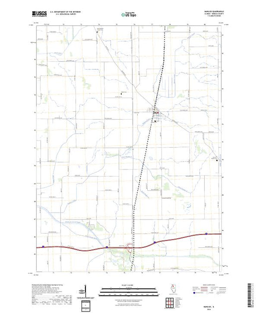 US Topo 7.5-minute map for Manlius IL – American Map Store