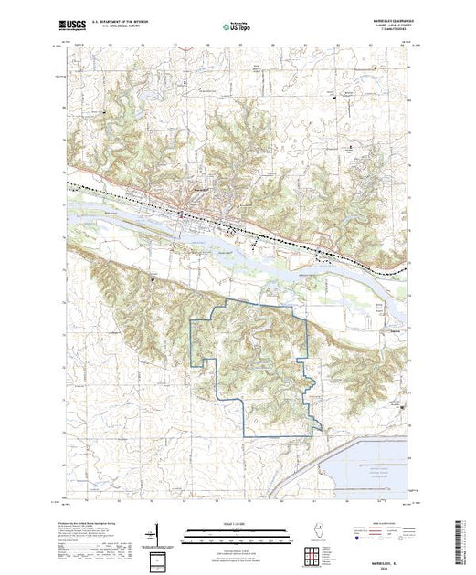 US Topo 7.5-minute map for Marseilles IL – American Map Store