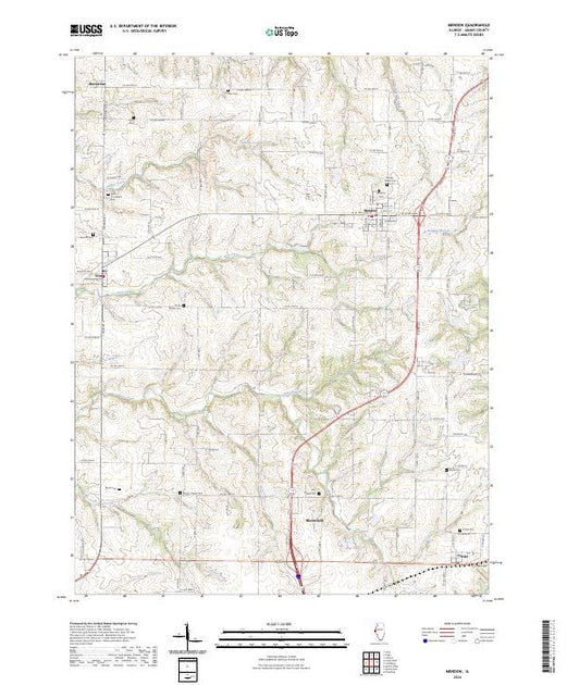 US Topo 7.5-minute map for Mendon IL – American Map Store