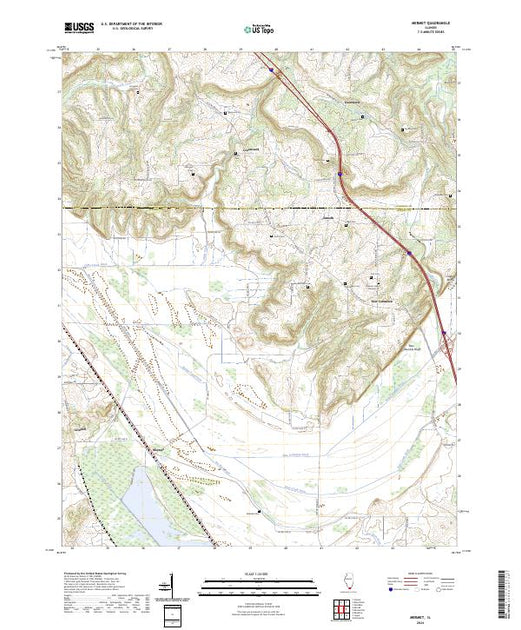 US Topo 7.5-minute map for Mermet IL – American Map Store
