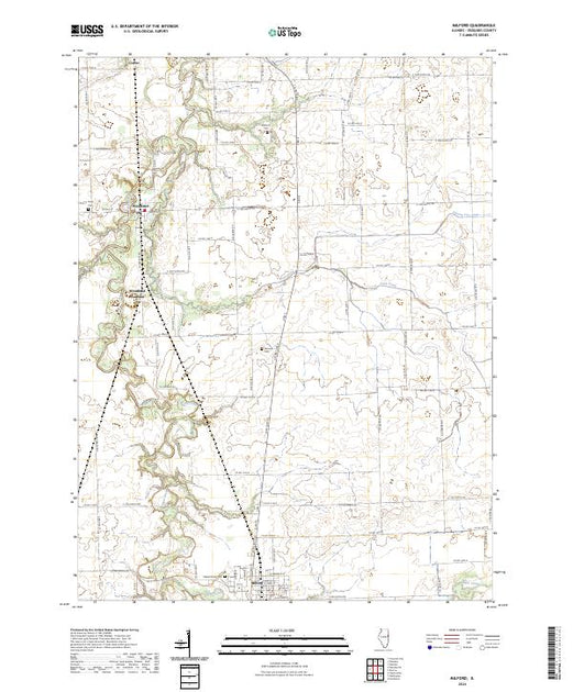 US Topo 7.5-minute map for Milford IL – American Map Store