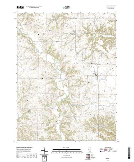 US Topo 7.5-minute map for Milton IL – American Map Store