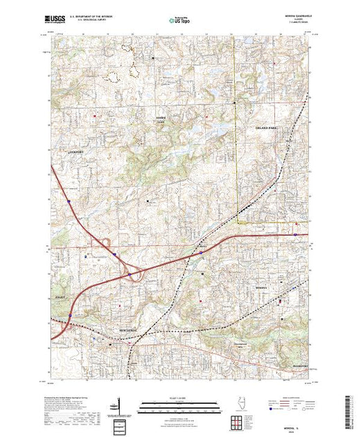 US Topo 7.5-minute map for Mokena IL – American Map Store