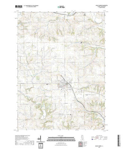 US Topo 7.5-minute map for Mount Morris IL – American Map Store