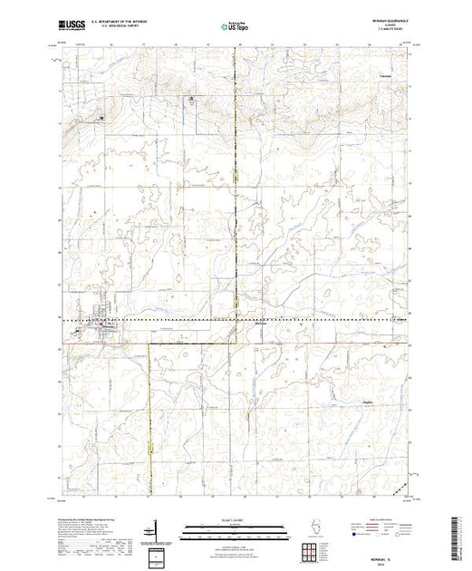 US Topo 7.5-minute map for Newman IL – American Map Store