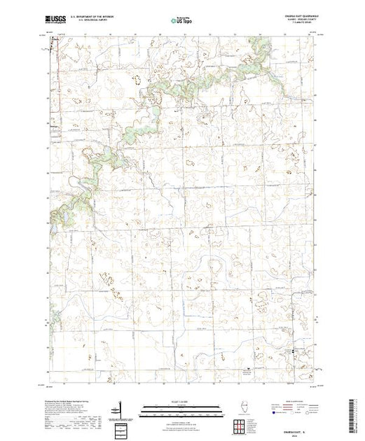 US Topo 7.5-minute map for Onarga East IL – American Map Store