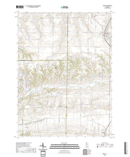 US Topo 7.5-minute map for Orion IL – American Map Store