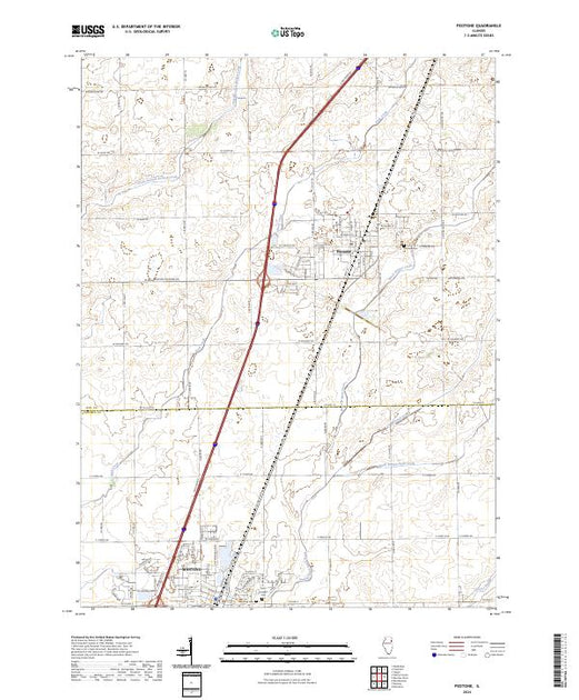 US Topo 7.5-minute map for Peotone IL – American Map Store