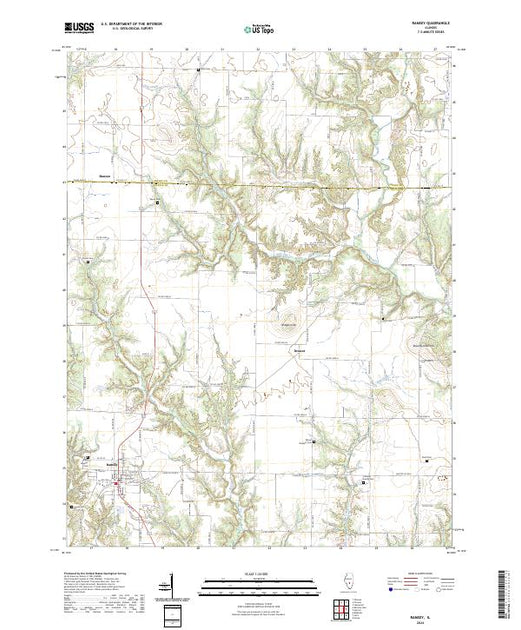 US Topo 7.5-minute map for Ramsey IL – American Map Store