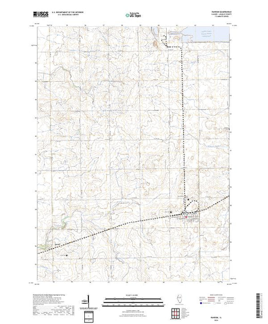 US Topo 7.5-minute map for Ransom IL – American Map Store