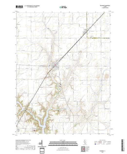 US Topo 7.5-minute map for Raymond IL – American Map Store