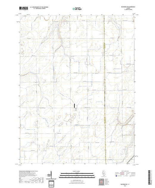 US Topo 7.5-minute map for Raymond NE IL – American Map Store