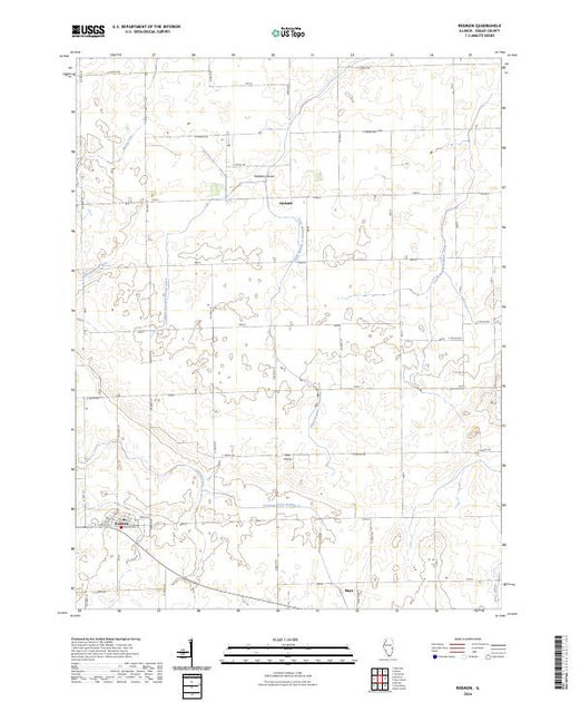US Topo 7.5-minute map for Redmon IL – American Map Store