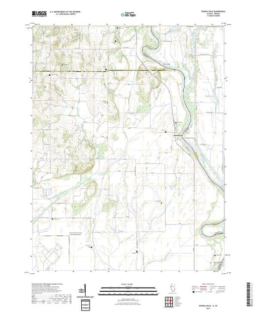 US Topo 7.5-minute map for Russellville ILIN – American Map Store