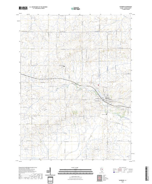 US Topo 7.5-minute map for Saybrook IL – American Map Store