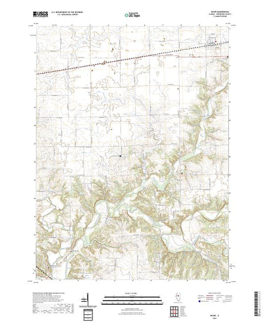 US Topo 7.5-minute map for Secor IL – American Map Store