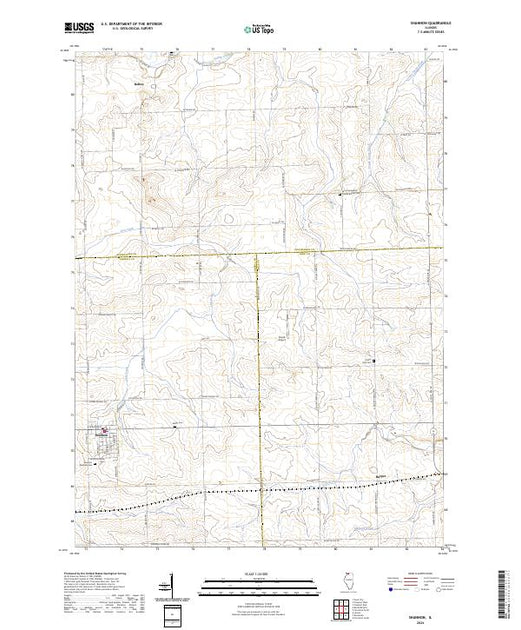 US Topo 7.5-minute map for Shannon IL – American Map Store