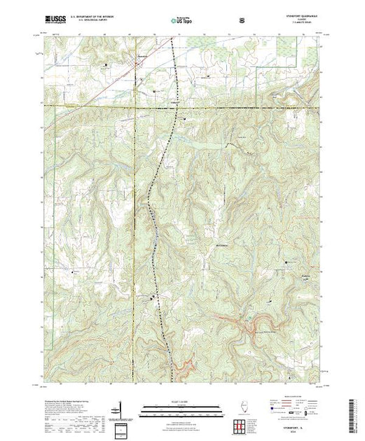 US Topo 7.5-minute map for Stonefort IL – American Map Store