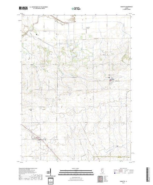 US Topo 7.5-minute map for Sublette IL – American Map Store