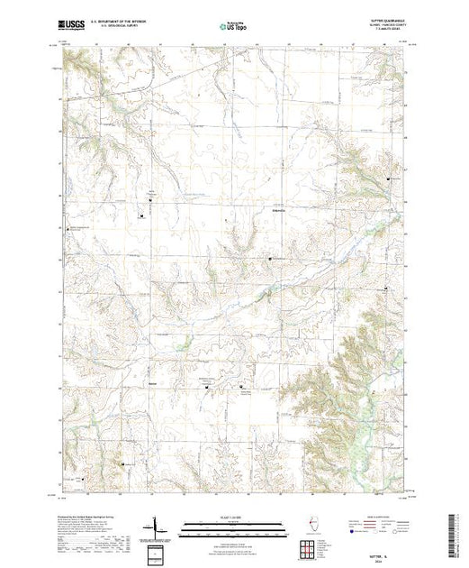 US Topo 7.5-minute map for Sutter IL – American Map Store