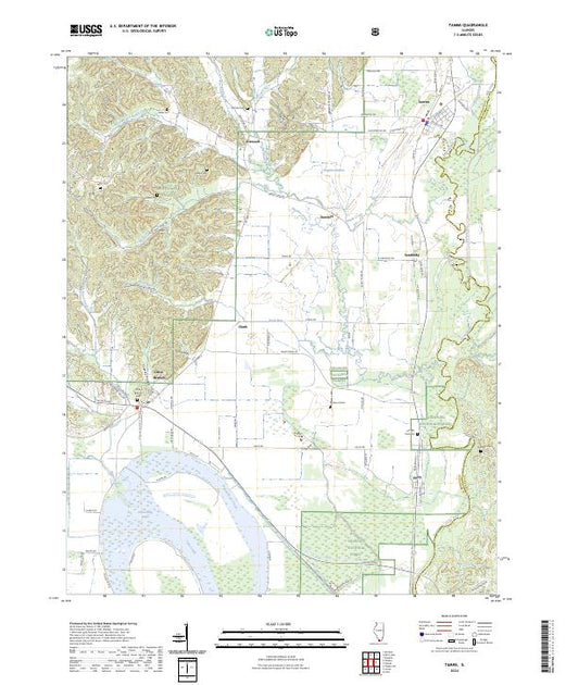 US Topo 7.5-minute map for Tamms IL – American Map Store