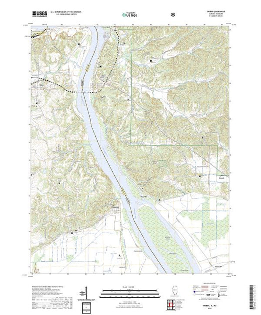 US Topo 7.5-minute map for Thebes ILMO – American Map Store