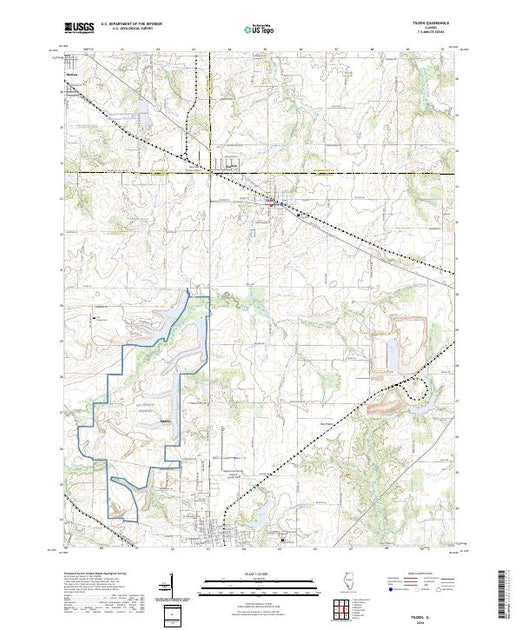 US Topo 7.5-minute map for Tilden IL – American Map Store