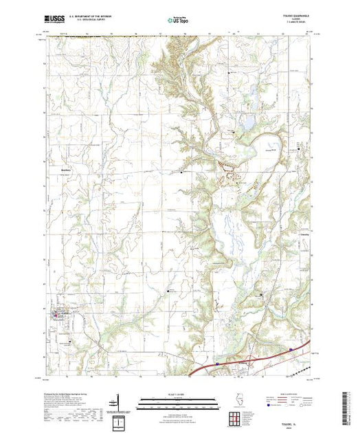US Topo 7.5-minute map for Toledo IL – American Map Store