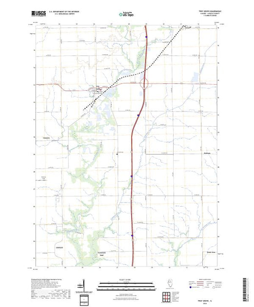 US Topo 7.5-minute map for Troy Grove IL – American Map Store