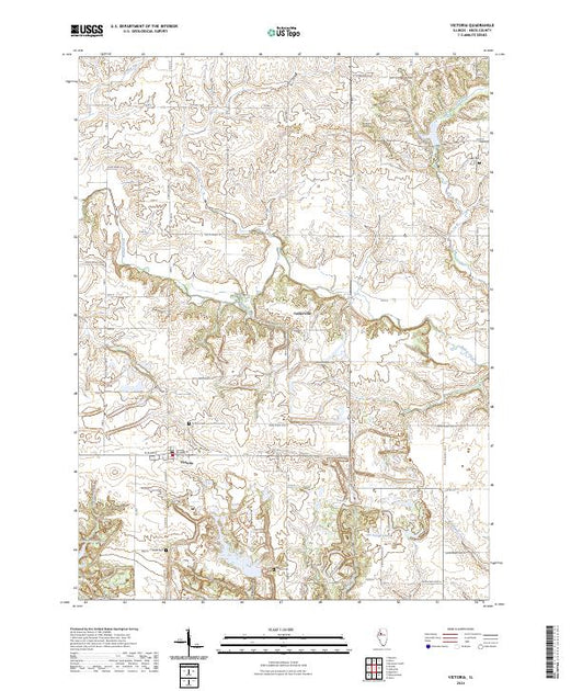 US Topo 7.5-minute map for Victoria IL – American Map Store