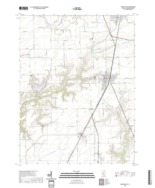 US Topo 7.5-minute map for Virden South IL – American Map Store