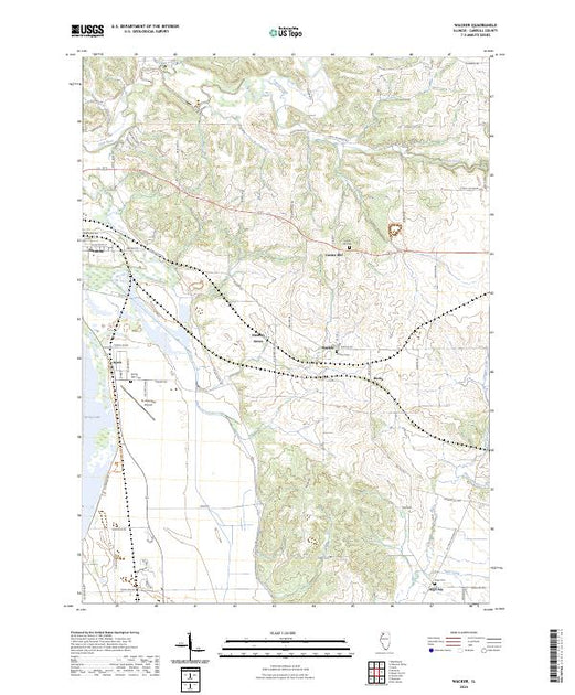 US Topo 7.5-minute map for Wacker IL – American Map Store