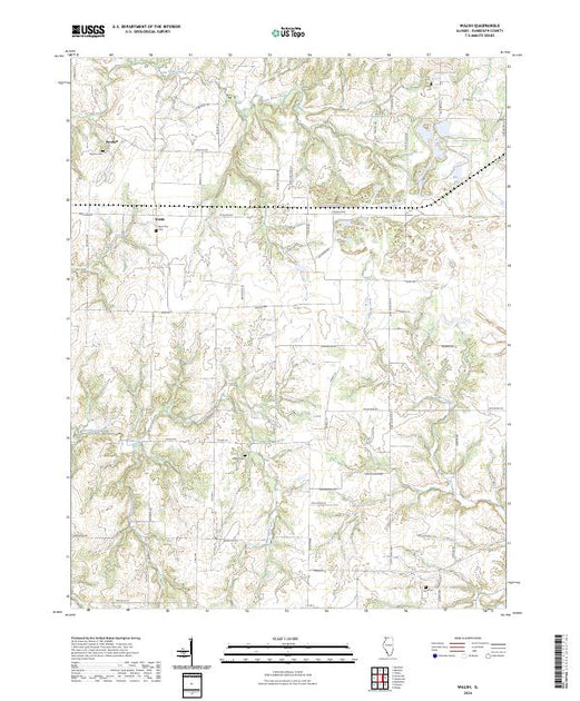 US Topo 7.5-minute map for Walsh IL – American Map Store