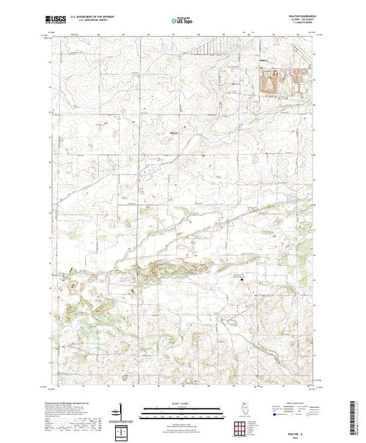 US Topo 7.5-minute map for Walton IL – American Map Store