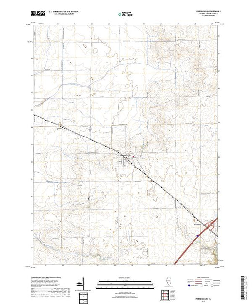 US Topo 7.5-minute map for Warrensburg IL – American Map Store