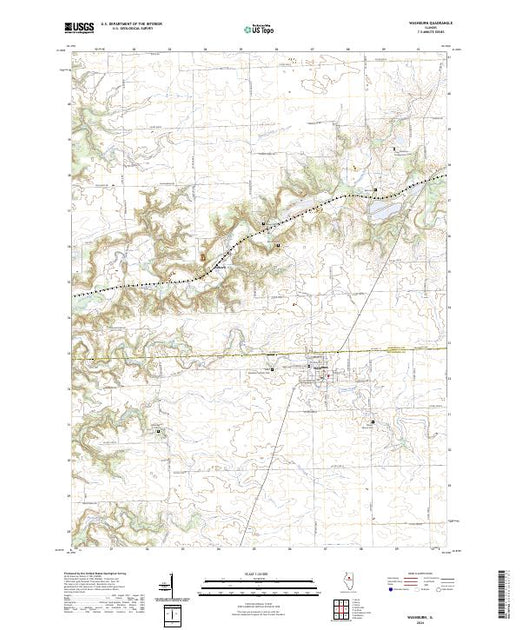 US Topo 7.5-minute map for Washburn IL – American Map Store