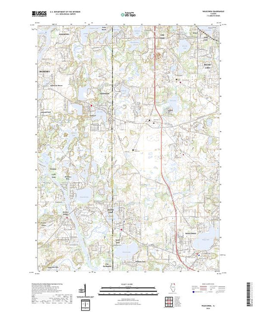 US Topo 7.5-minute map for Wauconda IL – American Map Store