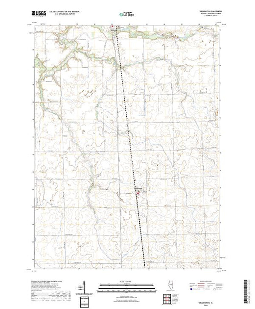 US Topo 7.5-minute map for Wellington IL – American Map Store