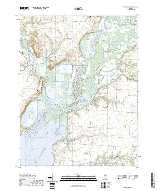 US Topo 7.5-minute map for Wildcat Lake IL – American Map Store