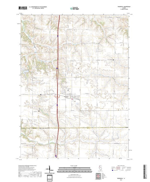 US Topo 7.5-minute map for Woodhull IL – American Map Store