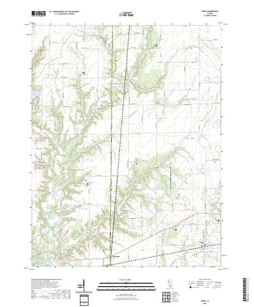 US Topo 7.5-minute map for Xenia IL – American Map Store