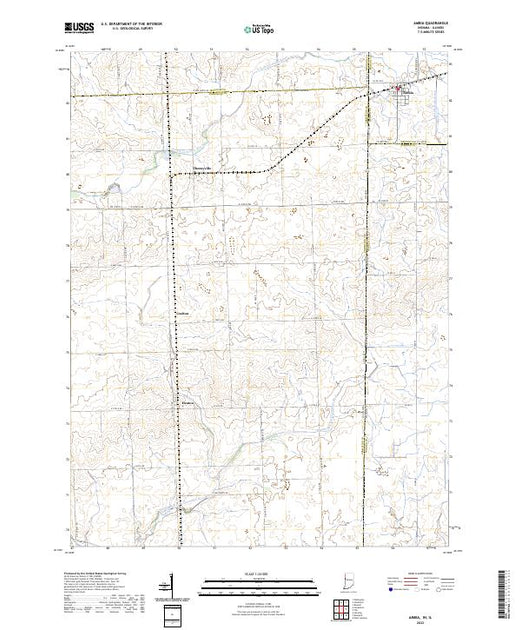 US Topo 7.5-minute map for Ambia INIL – American Map Store